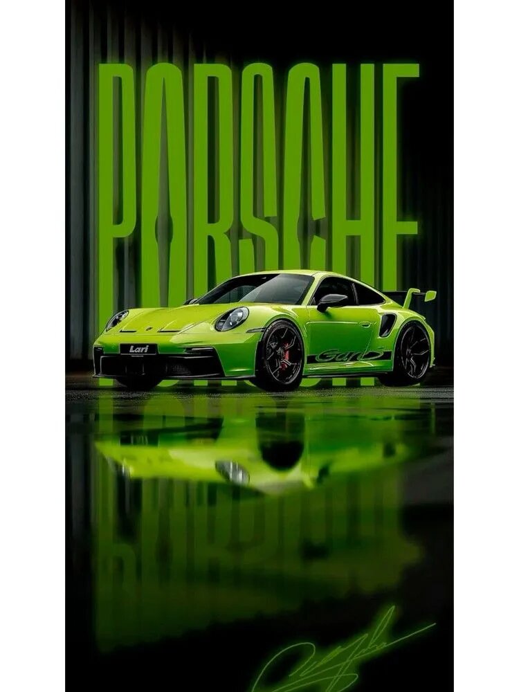 Алмазная Мозаика "Porsche" 40х50 См Алмазная Вышивка / Картина Стразами Подарков / Украшения