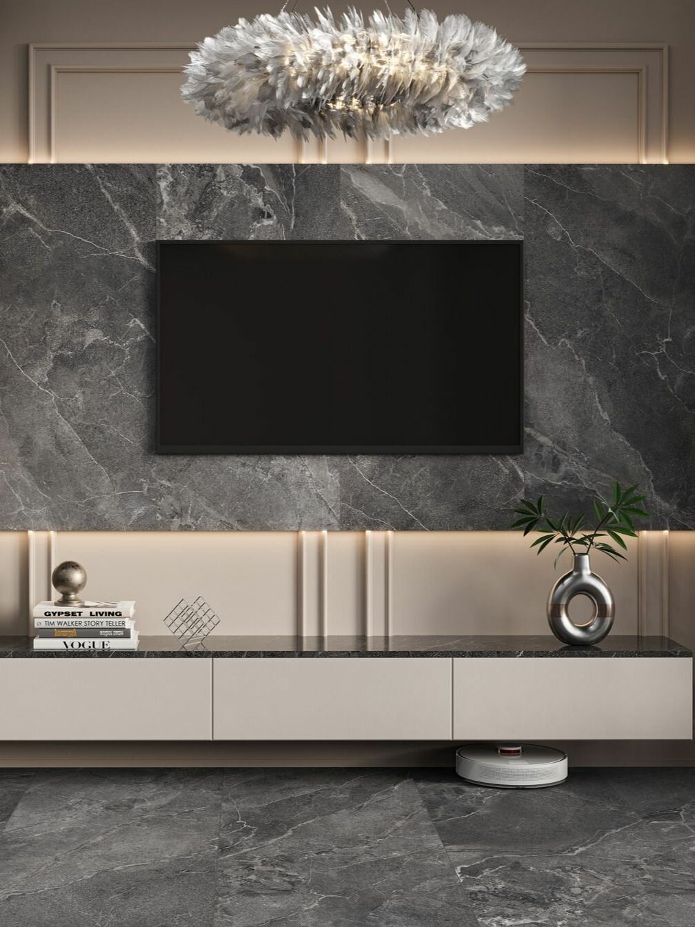 Delacora Каракум темный / Karakum Dark D120258L Керамогранит лаппатированный карвинг 1200X600