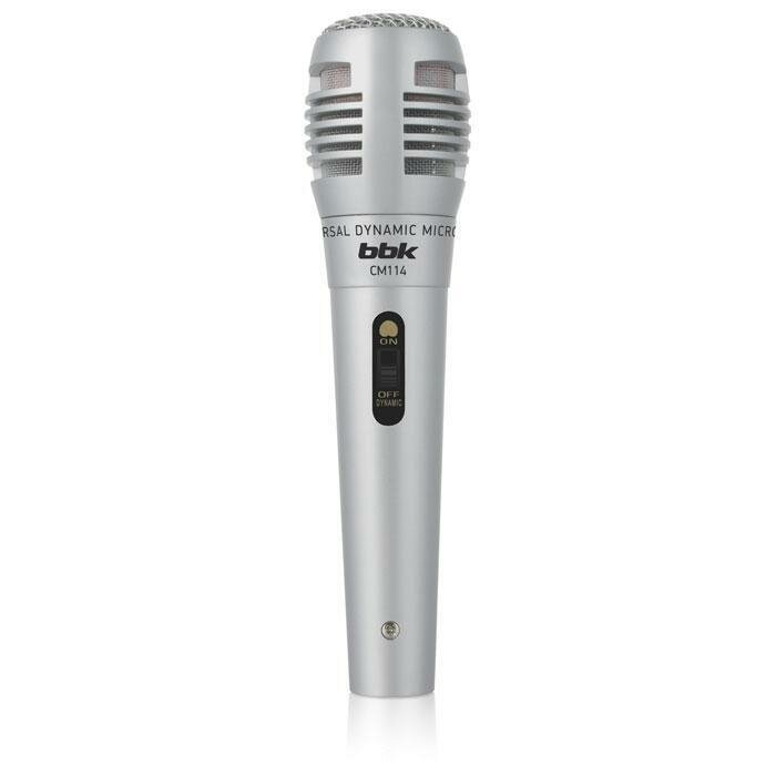 Микрофон BBK проводной CM114 2. 5м серебристый (CM114 (S))