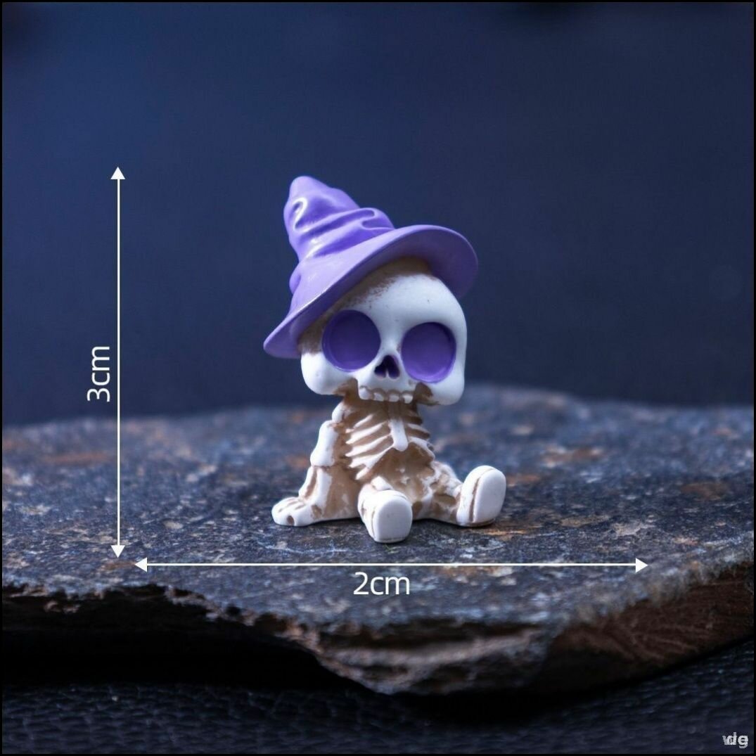 Декоративные аксессуары для Хэллоуина, фигурки тыквы, черепа и конфет, для мини-сада и DIY