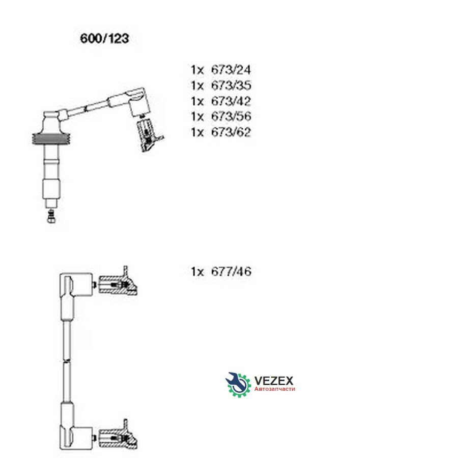 BREMI 600/123 Комплект высоковольтных проводов