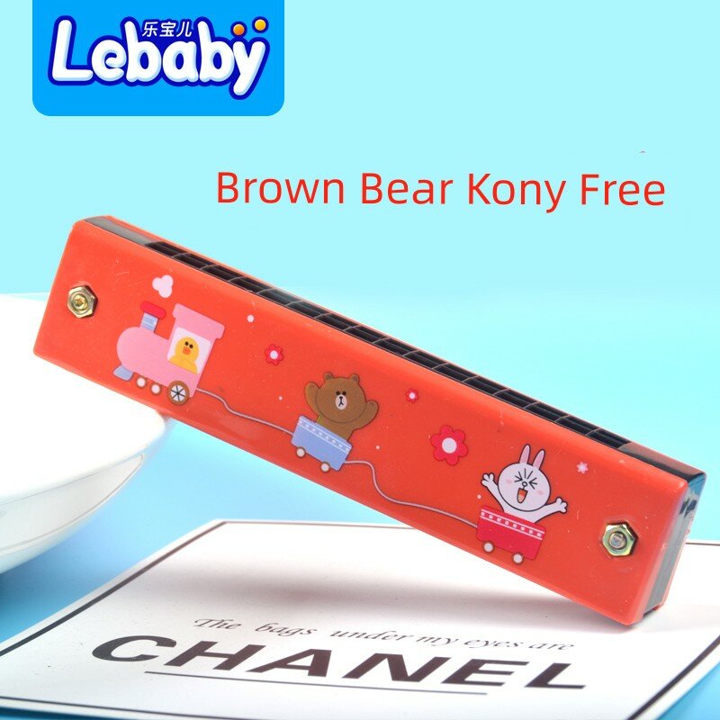 Коричневый Медвежонок и Кони Гармоника Подарочный Набор, Музыкальный Инструмент с Персонажами