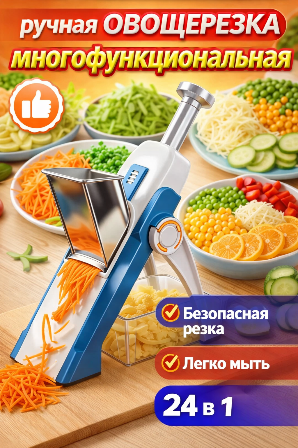 Овощерезка мультислайсер 24в1