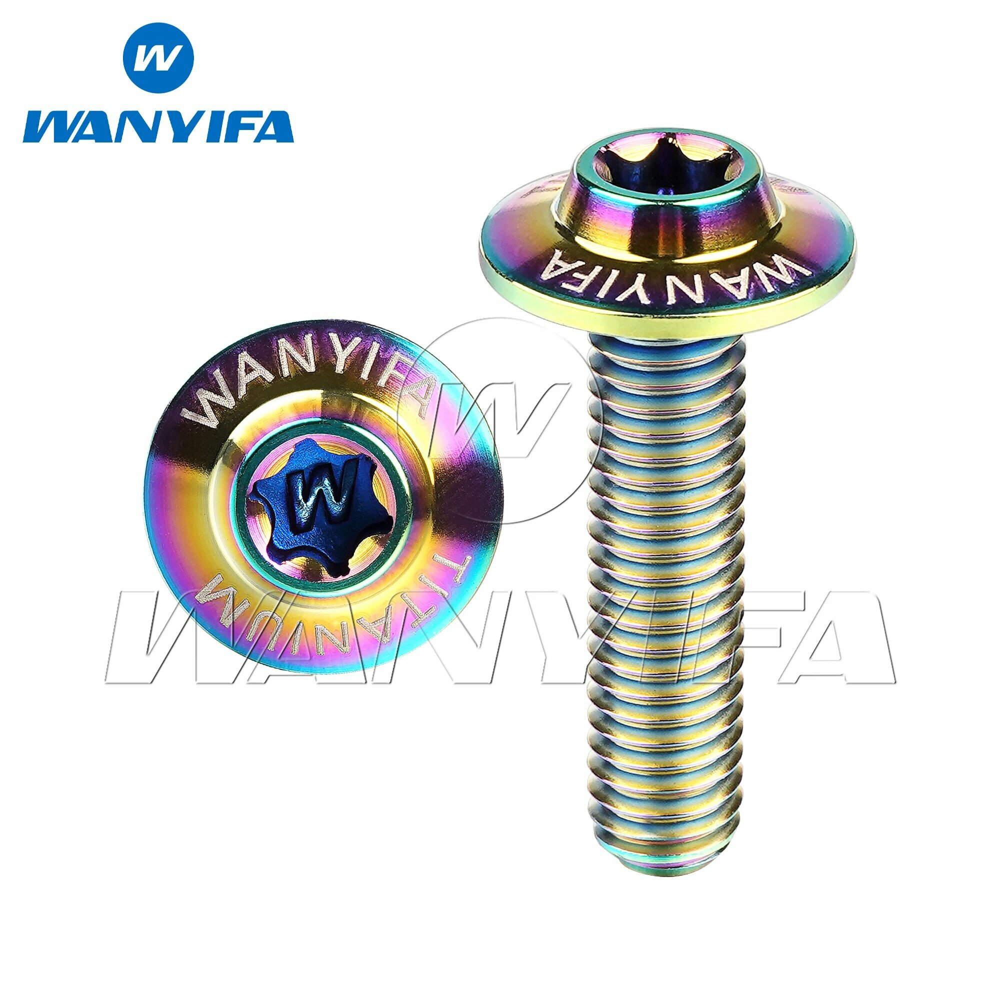 Титановый болт Wanyifa M5/M6x10 12 15 20 25 30 35 мм, винт с головкой Torx-бабочкой для велосипеда, мотоцикла, дискового тормоза, крепеж Ti