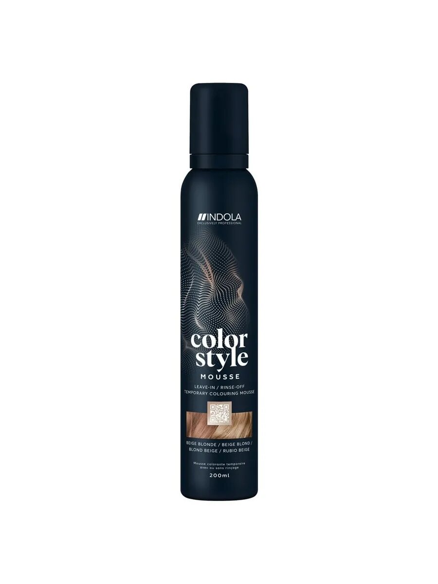 Indola Color Style Beige Blonde Оттеночный мусс для укладки волос 200мл