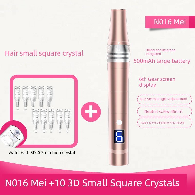 Наноэлектрический микронидлинг-аппарат для инфузии воды в кожу лица, мезотерапии, микрокристаллический стилус MTS для