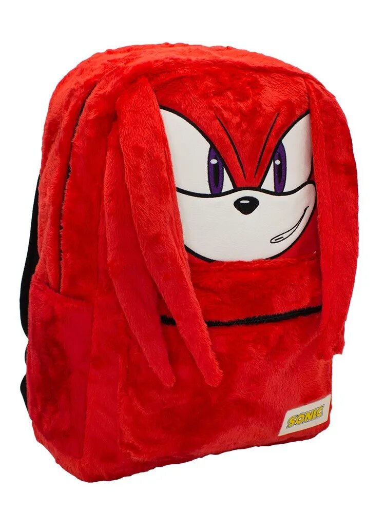 Рюкзак плюшевый Sonic the Hedgehog Наклз красный школьный — фото 1