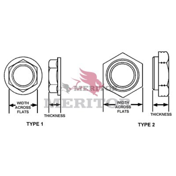 MERITOR 1227Z936 гайка м28 хвостовика карданного вала\frl