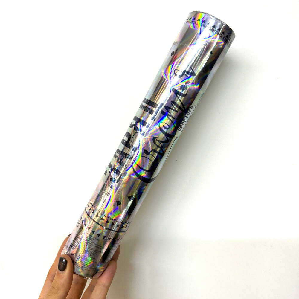 Хлопушка (12/30 см), Заряд Счастья, Звезды фольга, Хамелеон, 1 шт