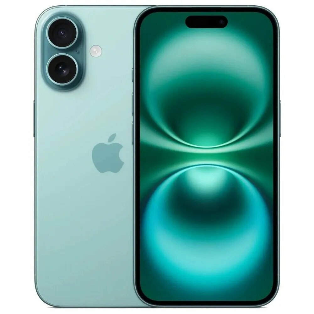 Восстановленный Apple Смартфон iPhone 16 SIM+SIM 8/128 ГБ, зеленый