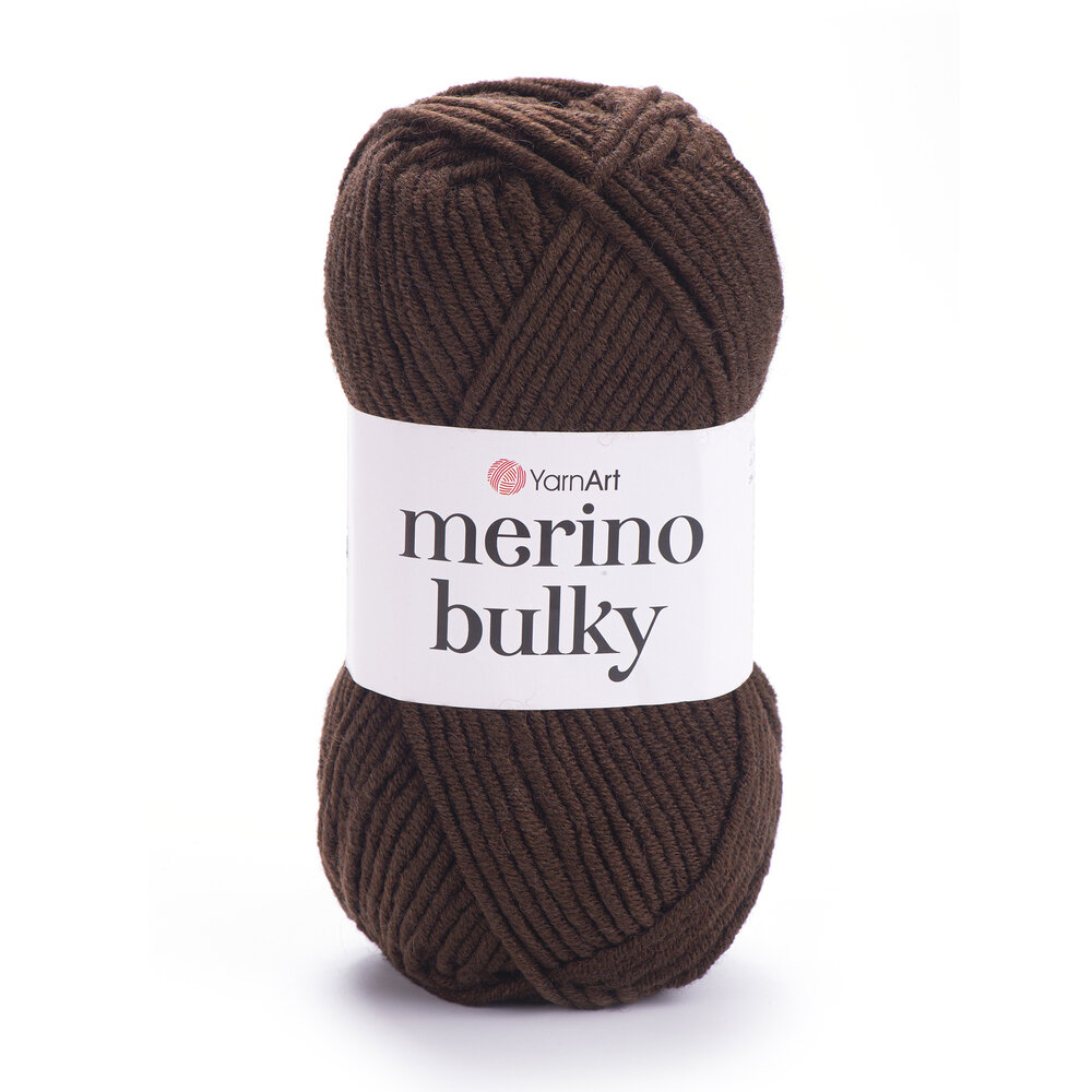 Пряжа для вязания YarnArt Merino bulky 3067 коричневый 100 гр/100 м 25% шерсть, 75% акрил