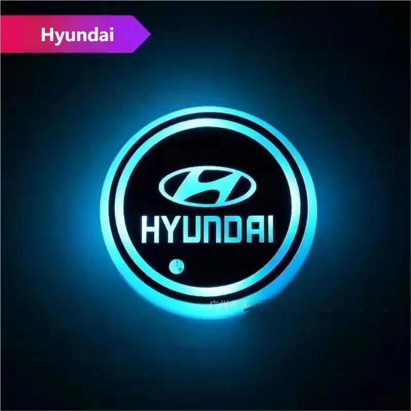 Светящийся коврик для подстаканника в машину Hyunda1 шт.