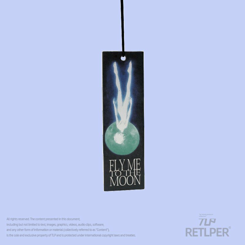 Двусторонняя подвеска EVA без запаха для темы FLY MOON, размер 3x11 см с регулируемым эластичным шнуром 10-18 см