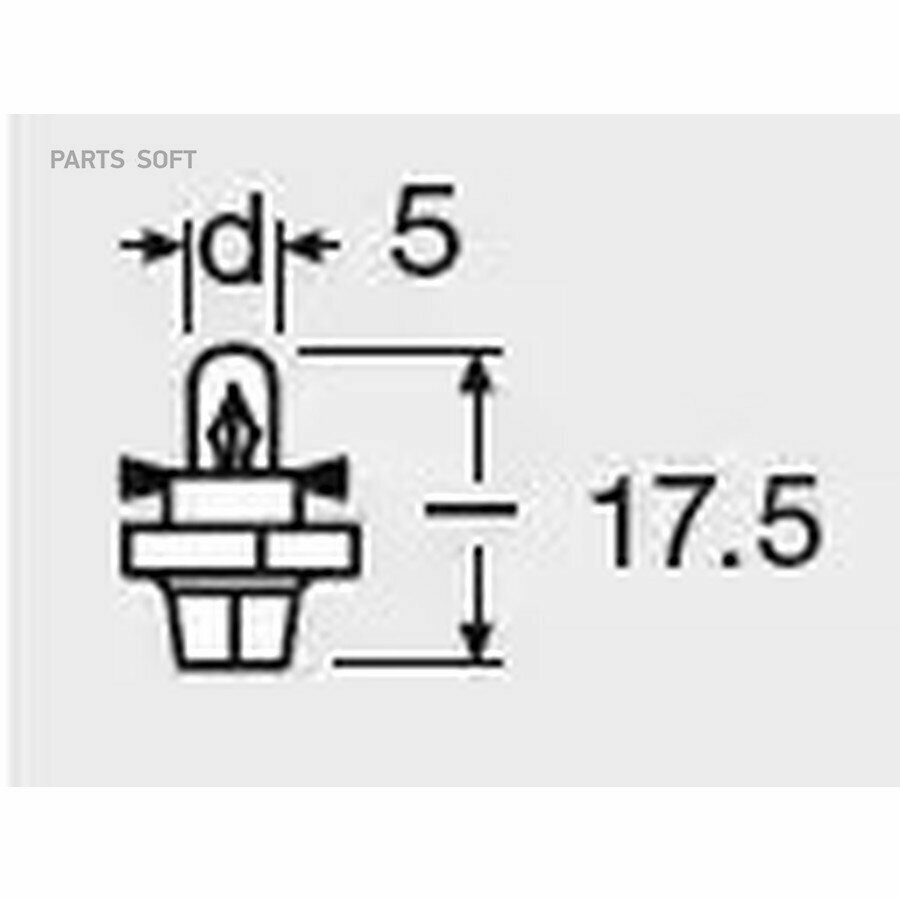 Лампа подсветки BAX 12V 1,2W "OSRAM" (1 шт.) OSRAM 2351MFX6 | цена за 1 шт
