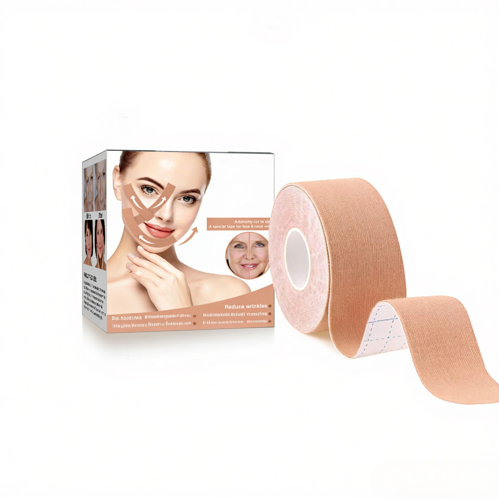 Лента для подтягивания миофасциальной кожи лица , лента для подтягивания лица, патчи против морщин, стикер против мороза, лента для подтягивания шеи, унисекс, для подтягивания кожи, 2.5 см, 5 м