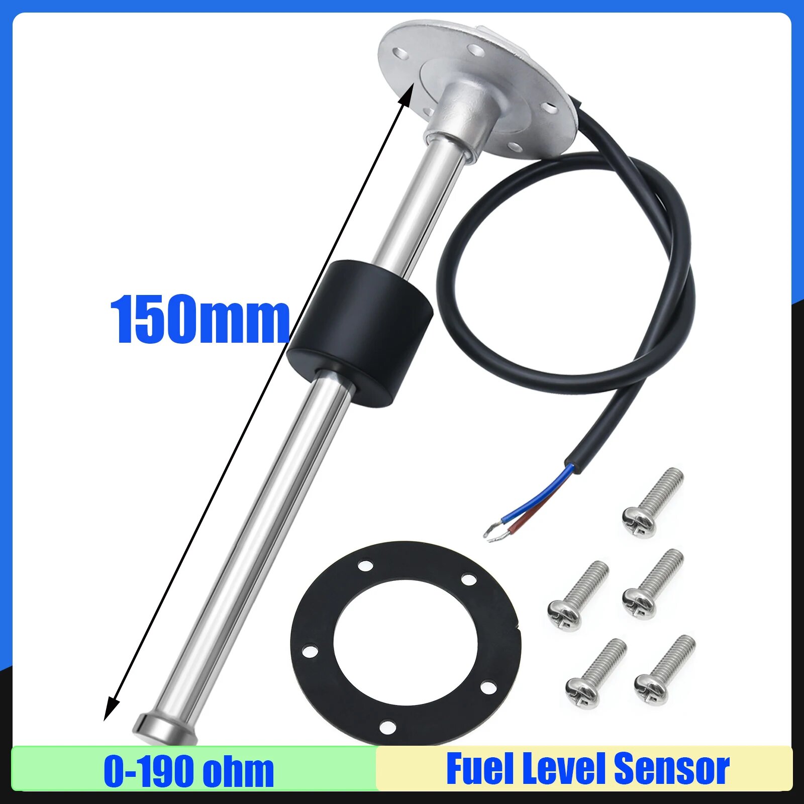 Датчик уровня топлива 0-190 Ом, 150 мм, Water Sensor