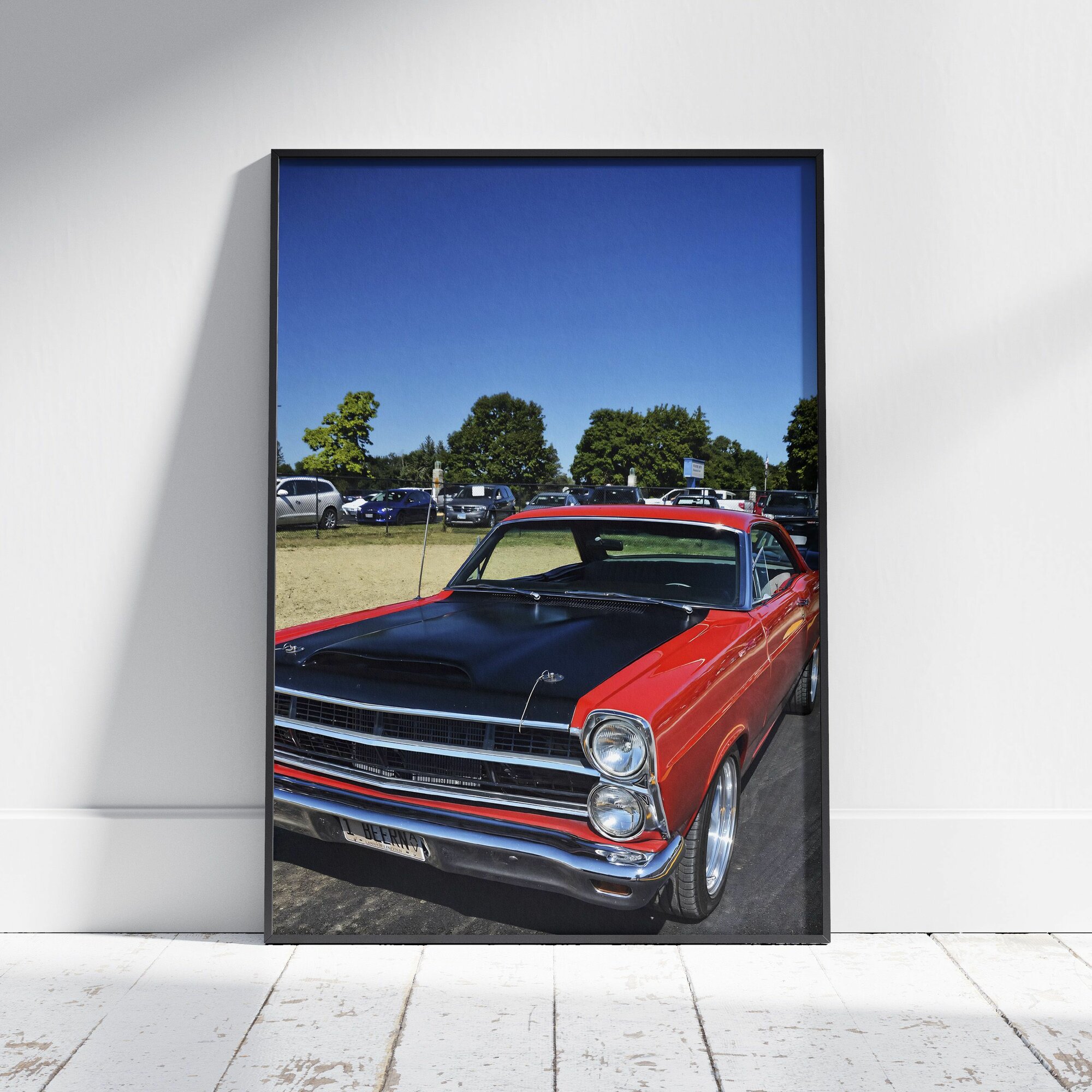 Плакат на стену для интерьера Культовые машины (Ford Fairlane 5) - Постер по легендарным и классическим ретро автомобилям формата А3 (30x42 см)