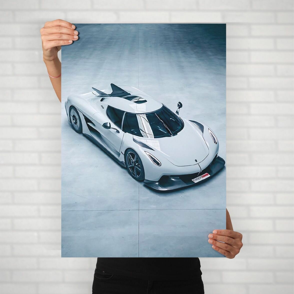 Плакат на стену для интерьера Спорткар (Koenigsegg Jesko 5) - Постер по спортивным гоночным машинам автомобилям формата А1 (60x84 см)