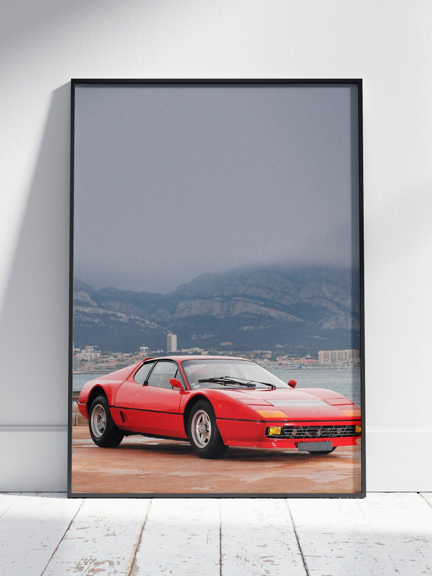 Плакат на стену для интерьера Легенды Авто (Феррари 512 BB - Ferrari 512 BB) - Постер по машине формата A3 (30x42 см)