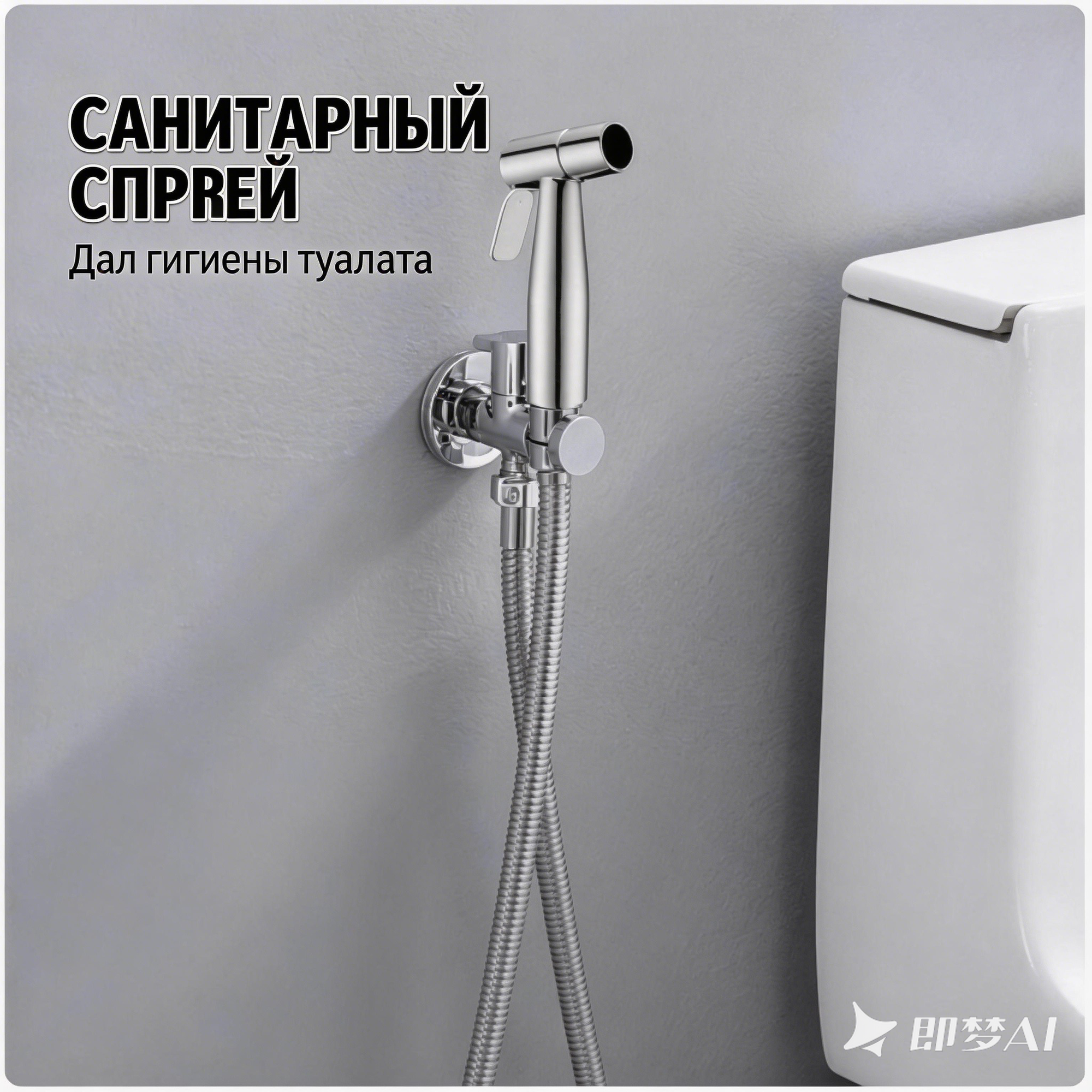 Полностью медный угловой клапан с пульверизатором для унитаза, набор компаньонов для туалета в гостиничном туалете