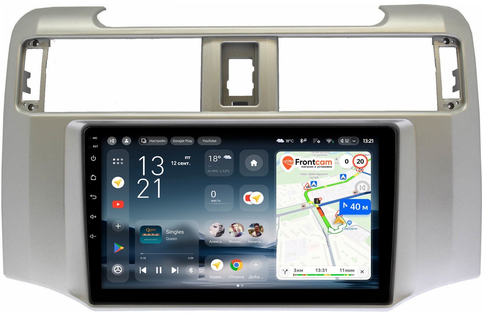 Штатная магнитола Teyes CC4L 4/64 9" RM-9380 Toyota 4Runner 5 2009-2024 Android 14 (4G-SIM, IPS, AI)