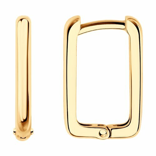 Серьги, серебро, 925 проба, золочение