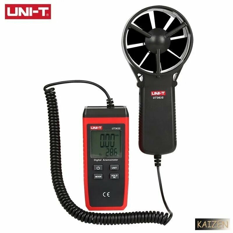Мини-анемометр UNI-T UT 363 S, тестер скорости и температуры ветра, ЖК-дисплей, уровень ветра 1-12