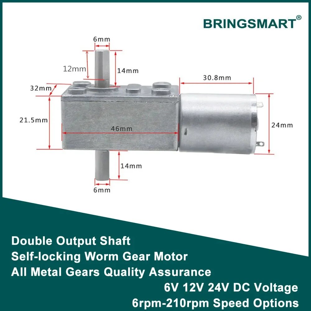Двигатель постоянного тока JGY370 24V 10rpm, package A
