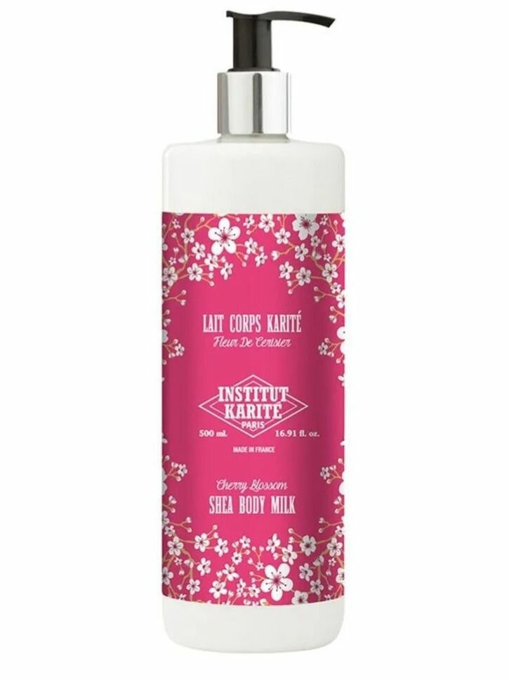 Institut Karite - Shea Body Milk Cherry Blossom Увлажняющее молочко-крем для тела с маслом ши и ароматом вишни 500 мл