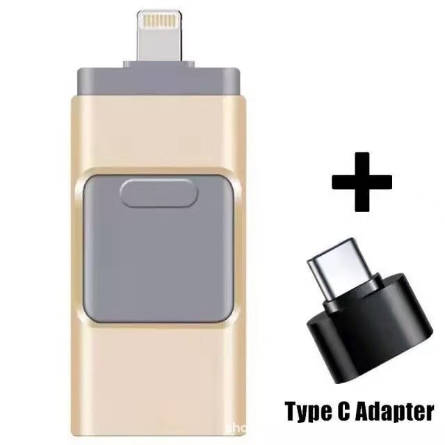 Внешний накопитель Yison "Четыре в одном", USB, 2TB, золотистый