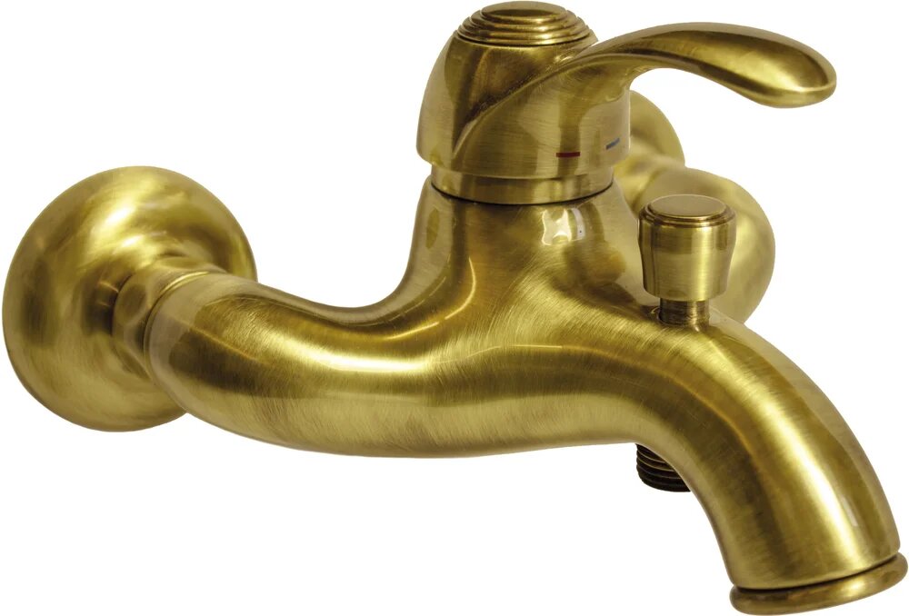 Смеситель для ванны с душем Paffoni Flavia FA022BR настенный, однорычажный, бронзовый, глянцевый, латунный, без лейки, с керамическим картриджем