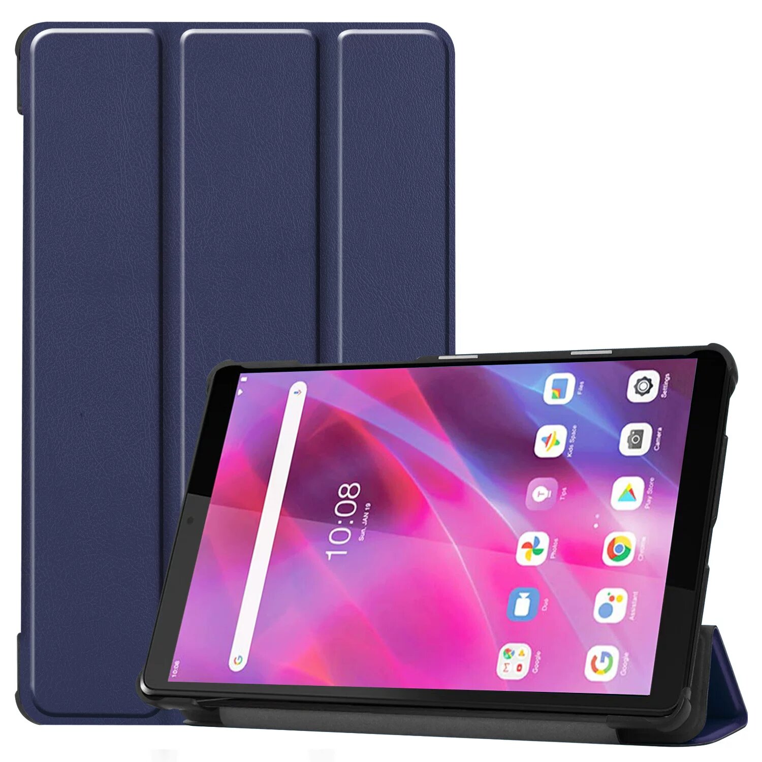 Сумка-чехол Lenovo Tab M8 в темно-синем цвете - тонкий антицарапающий чехол для планшета