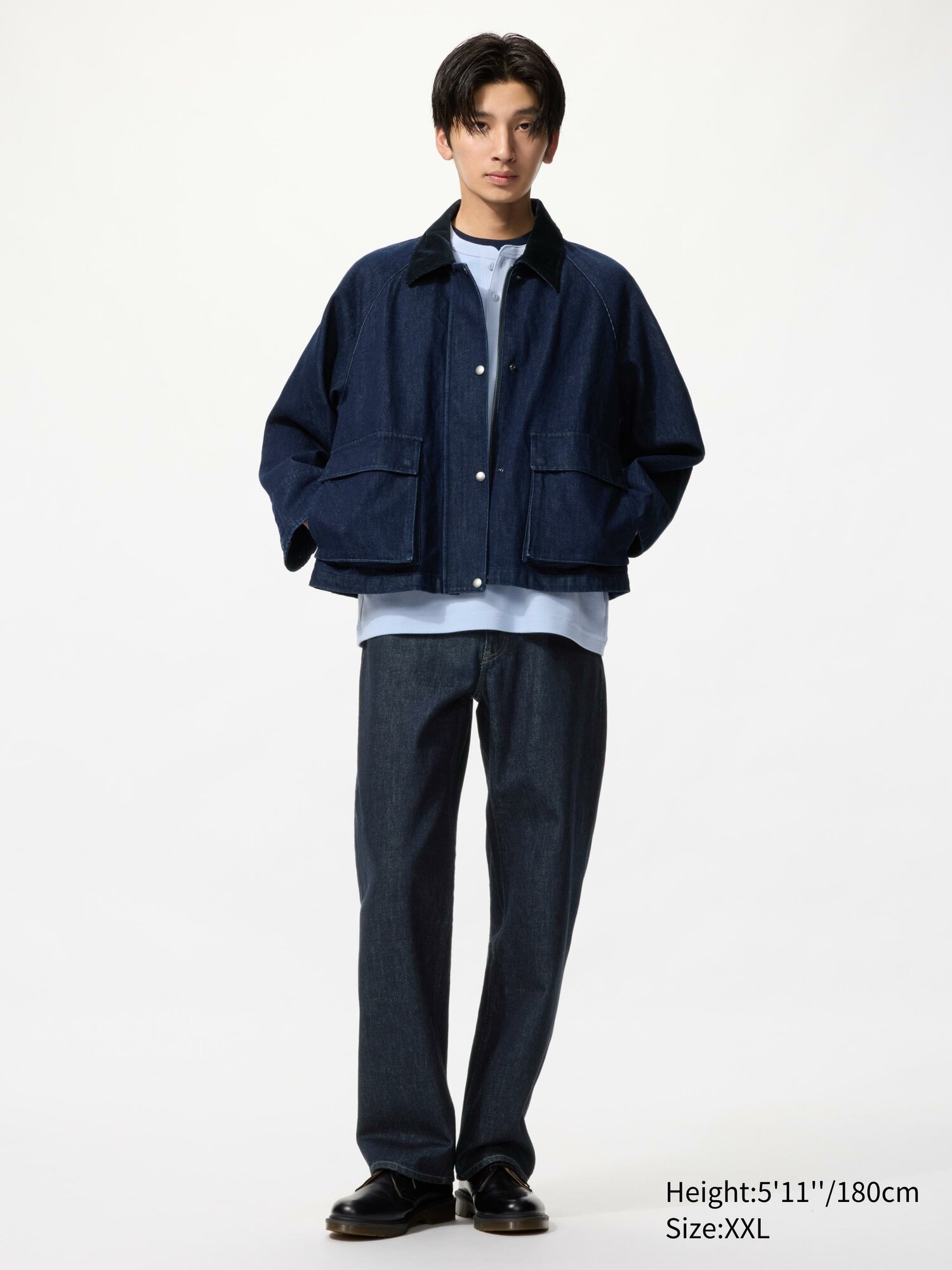 Пиджак Uniqlo Utility Short Jacket, размер XS, navy — фото 1