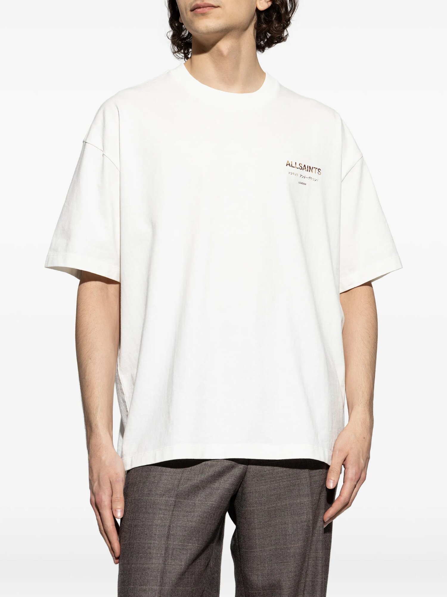 Футболка AllSaints Underground, размер 52, white — фото 1