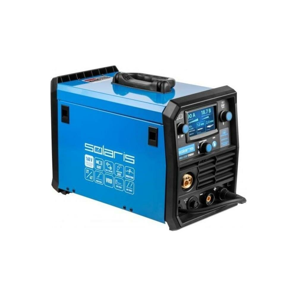 Сварочный полуавтомат SOLARIS ALUMIG-230DP SYNERGY (230В; MIG/SPOT/FLUX/MMA/TIG/PULSE/DP)