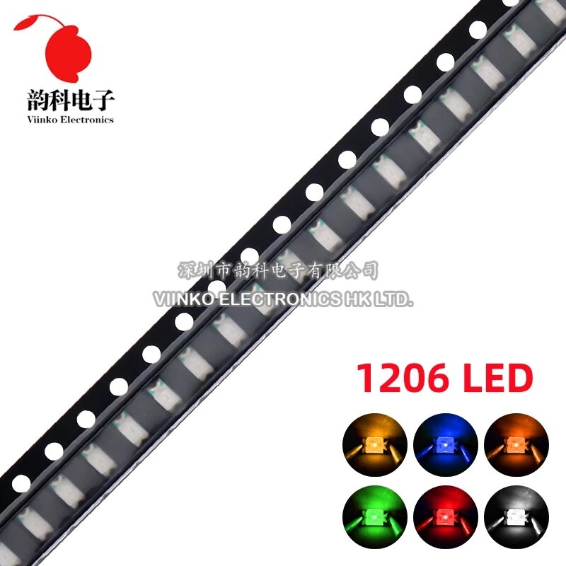 100шт RGB светодиоды Pink 1206 DSSRQI