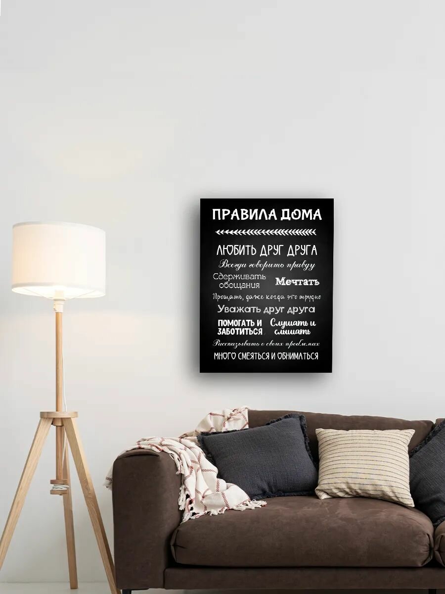 Постер на стену Правила дома , плакат 1шт, А4 размер. — фото 1