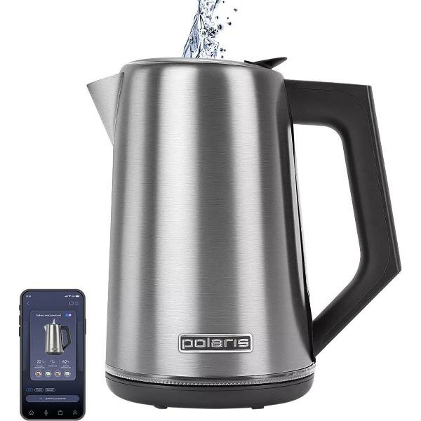 Электрочайник Polaris PWK 1746 CAD Wi-Fi IQ Home, стальной