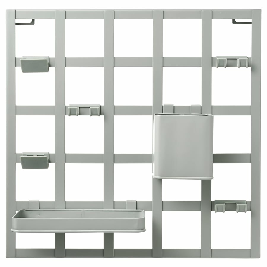 Настенная полка панель IKEA SNICKRA 38х38 см цвет серый 405.182.46