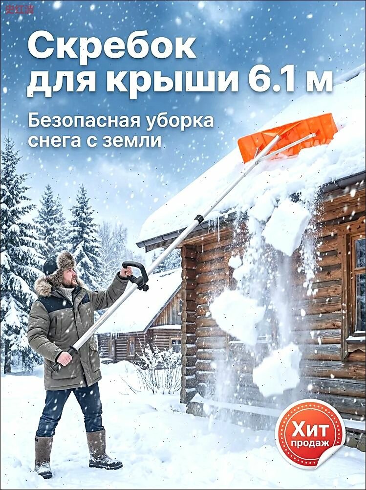 Снегорез для крыши для уборки снега 63 см