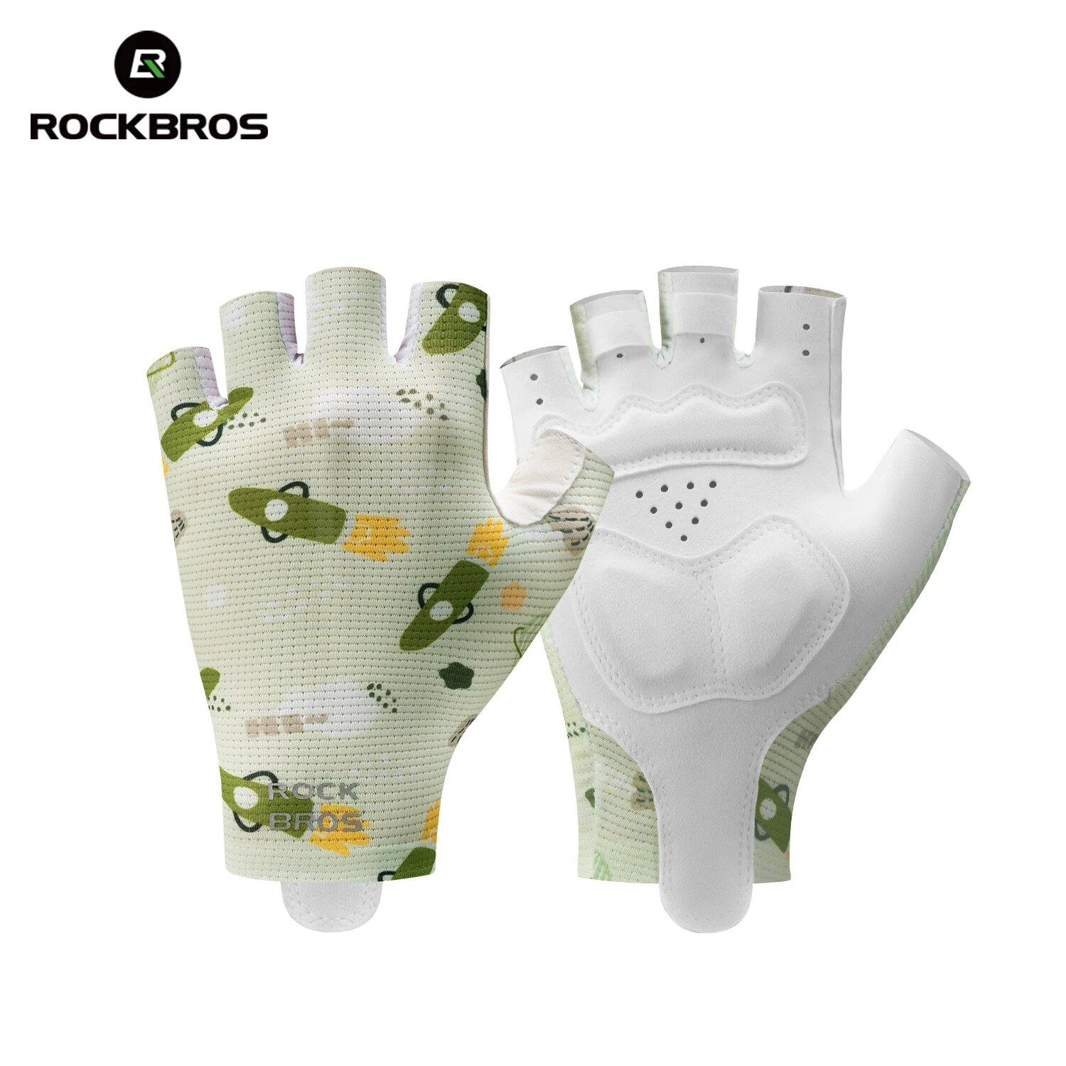 ROCKBROS детские велоперчатки белые L, S411-2