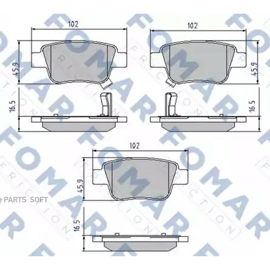 FOMAR-FRICTION FO924181 FO 924181 колодки дисковые задние!\ Toyota Avensis/Corolla 1.6i-2.4/2.0D-4D 03>