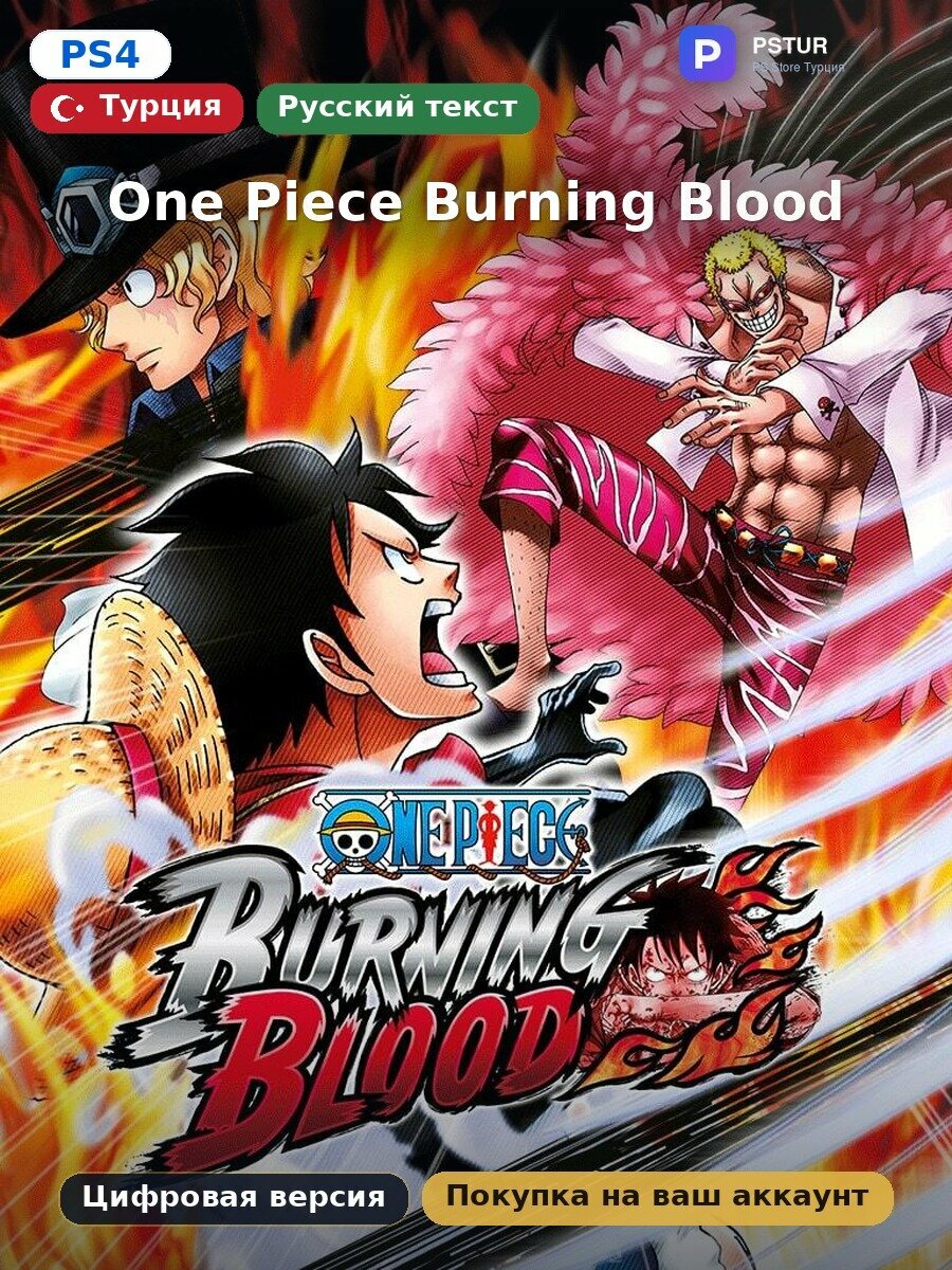 One Piece Burning Blood PS4 — PlayStation Store Турция, цифровая версия