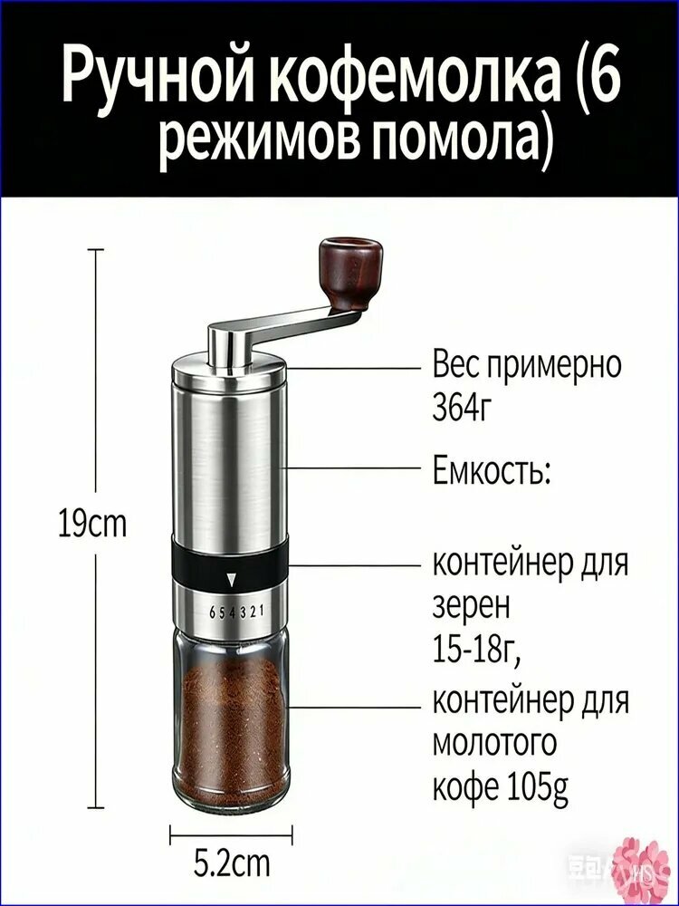 Кофемолка tDxXnn-7593-daFb 25 Вт, объем 364 г