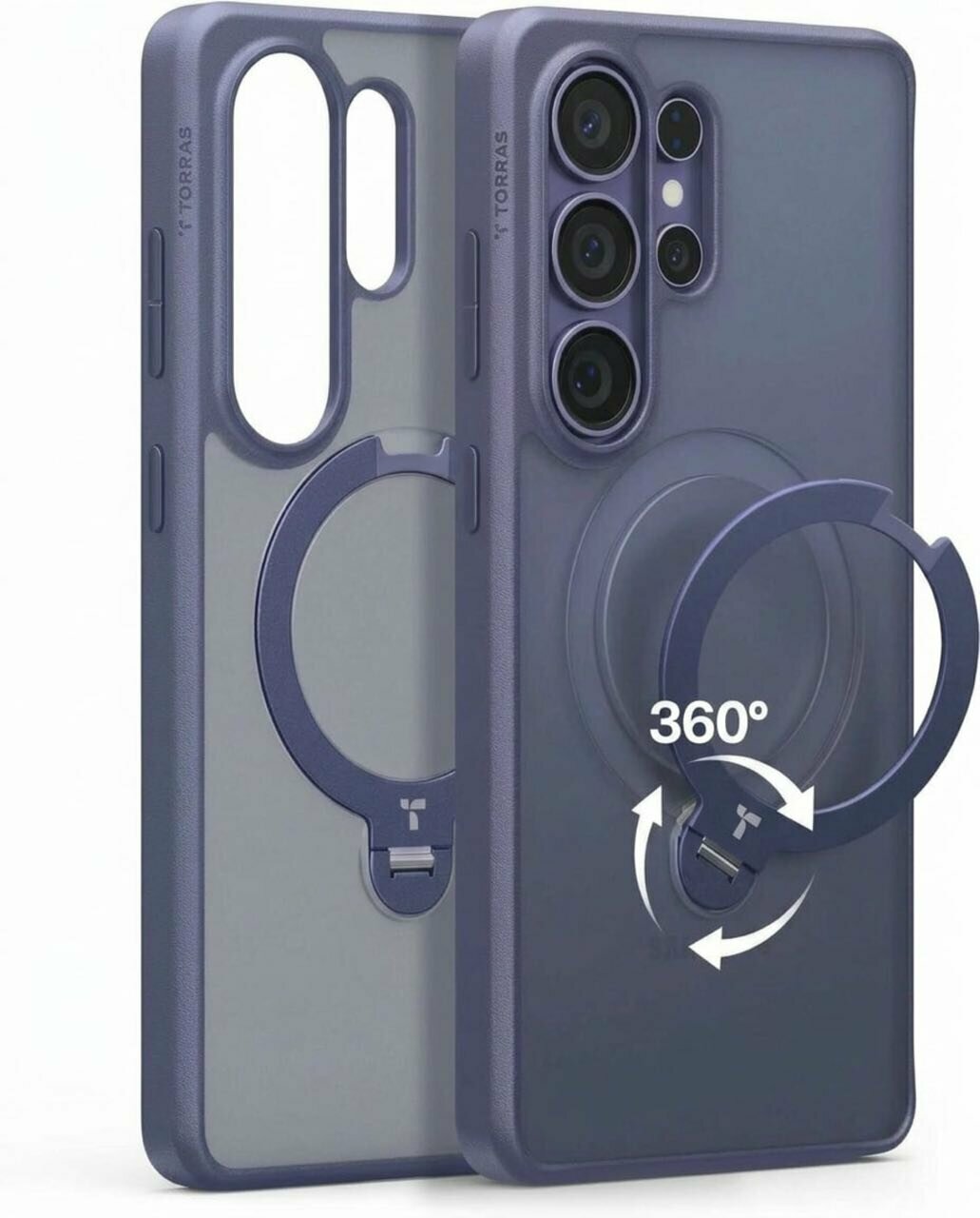 Чехол TORRAS Q3 Spin for Samsung Galaxy S26 Ultra Case, 360 Magnetic Stand Compatible with Magsafe Dark Purple