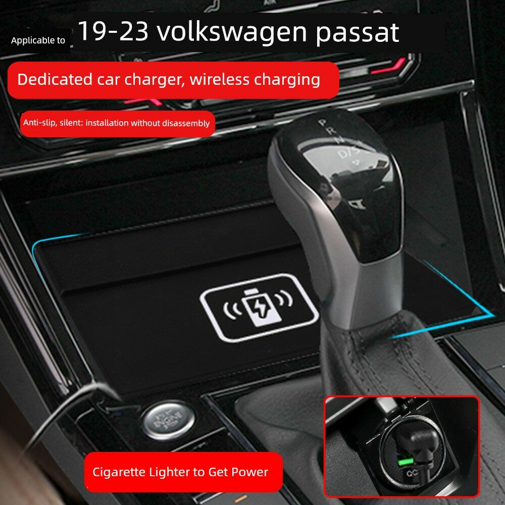 Беспроводная зарядка 15 Вт для Volkswagen Passat 2018-2024, без автомобильного адаптера, гарантия 1 года
