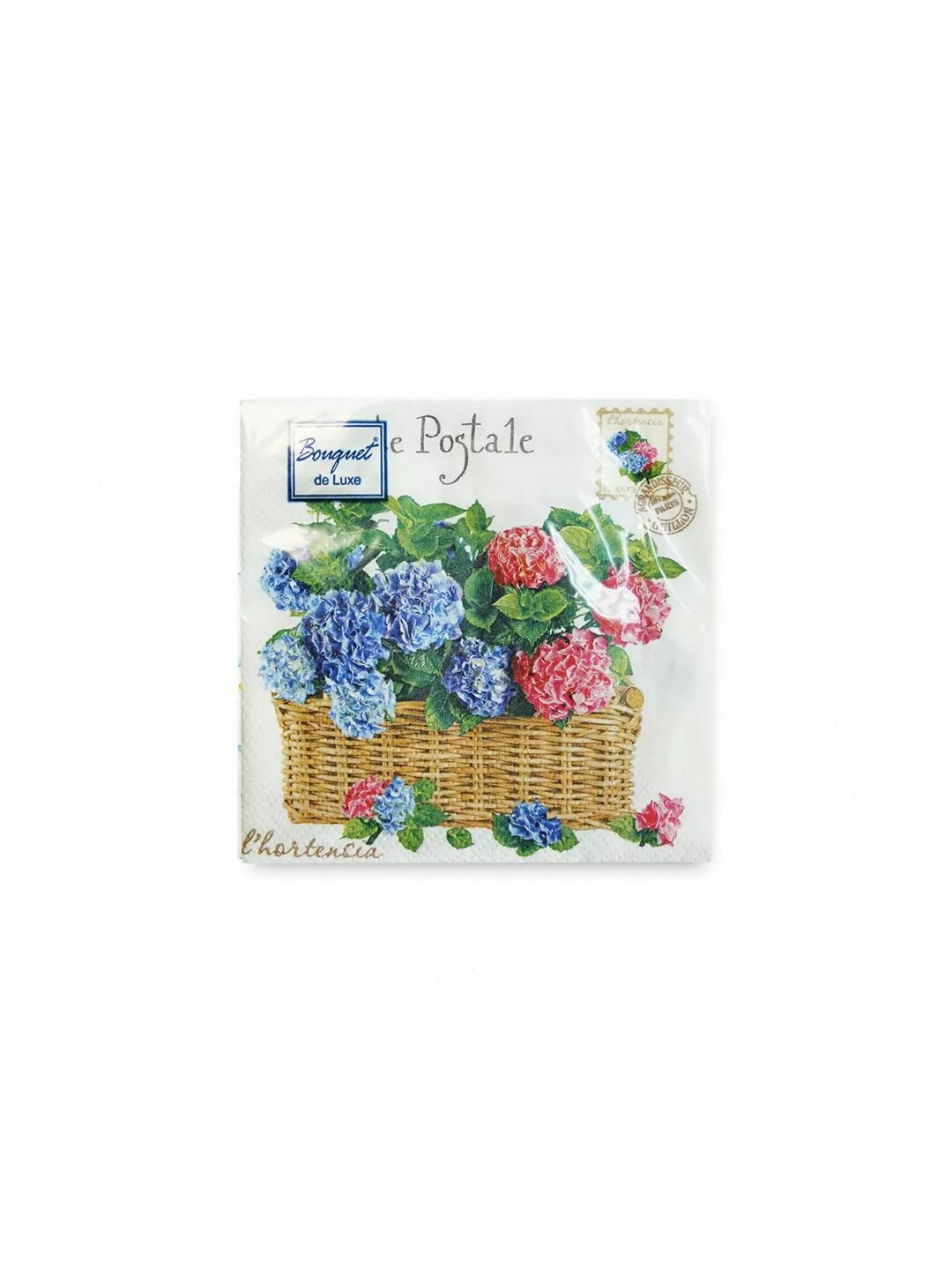 Салфетки бумажные трехслойные "Art Bouquet Home Collection" Гортензия NEW, 33х33 см, в пачке 20 штук