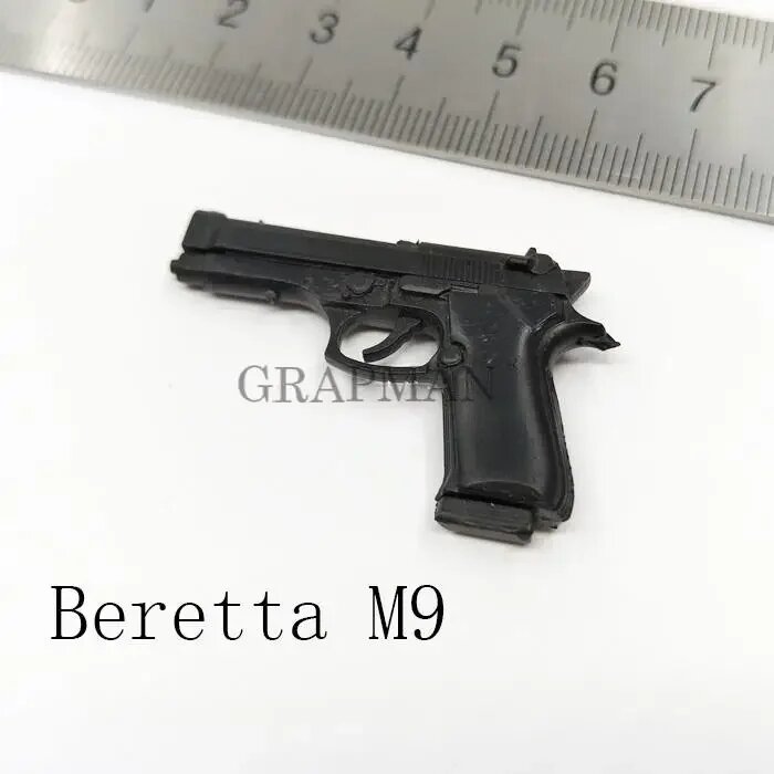 Набор для сборки модели пистолета GRAPMAN 1/6 пластиковый Черный, M9