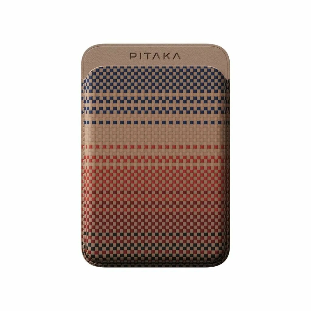 Картхолдер магнитный PITAKA для смартфона Magnetic Woven Wallet Sunset
