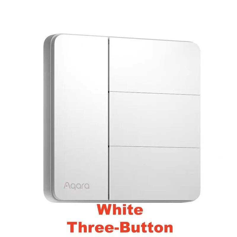 Умный выключатель на стене Aqara Smart Wall Switch Z1 Zigbee 3.0 с нейтральным или без нейтрального провода. Голосовое управление. Умная система для дома. Совместим с Mi Home, HomeKit. Белый. 3 клавиши